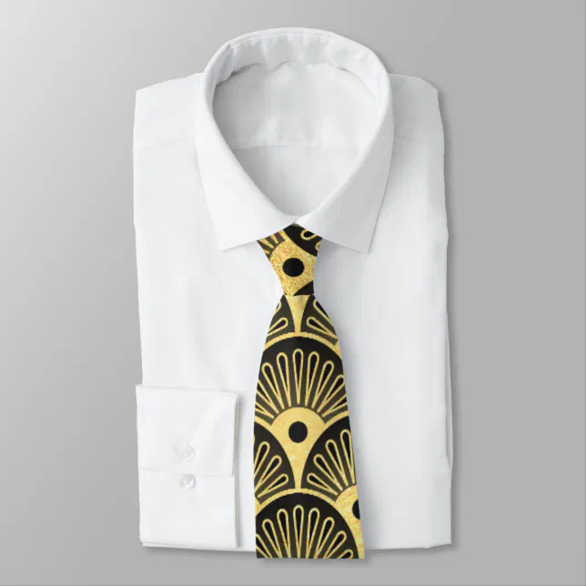 Beautiful art deco pattern mens tie | Zazzle