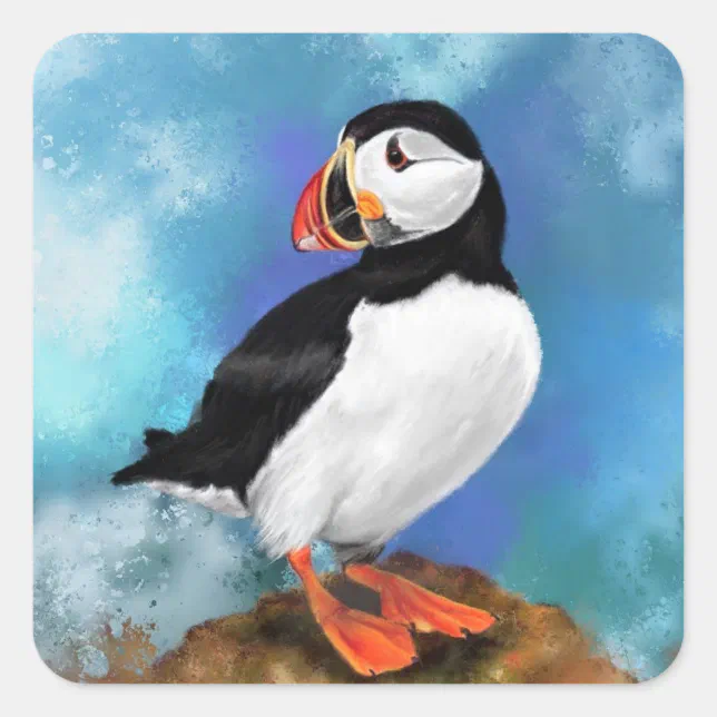 Beautiful Atlantic Puffin Sticker | Zazzle
