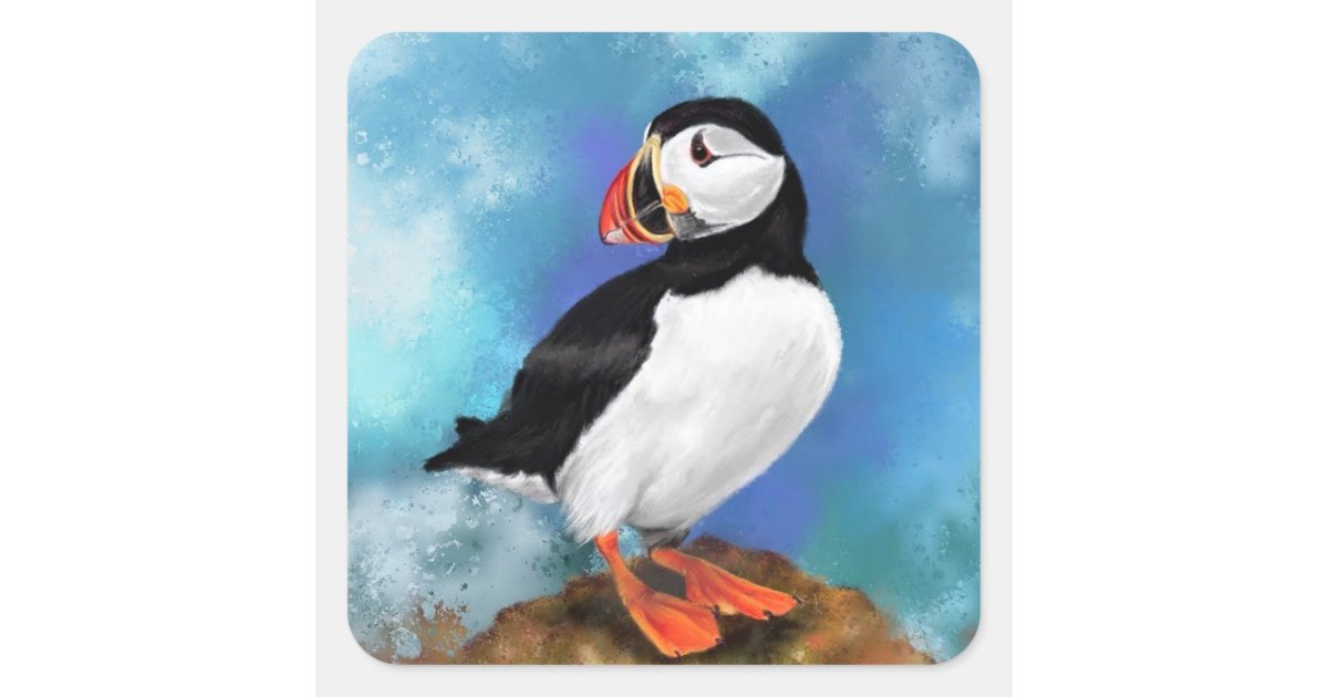 Beautiful Atlantic Puffin Sticker | Zazzle