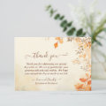 Beautiful Autumn Leaves Fall Wedding Thank You Card | Zazzle