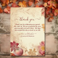 Beautiful Autumn Vintage Fall Wedding Photo Thank You Card | Zazzle