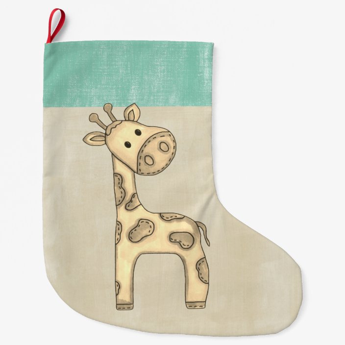 Beautiful Baby Giraffe Christmas Large Christmas Stocking | Zazzle.com