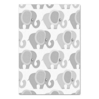 Beautiful Baby Neutral Gray Elephant Tissue Paper | Zazzle