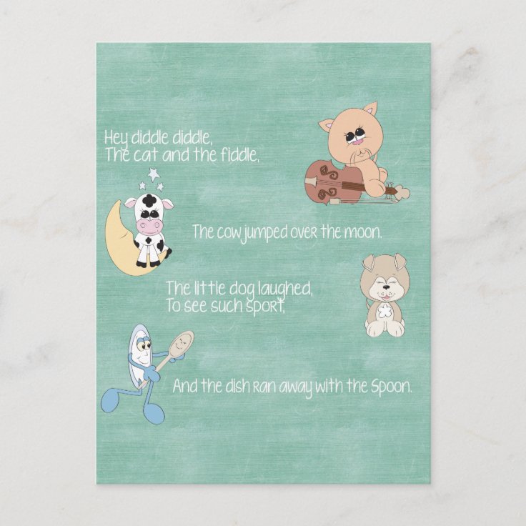 Beautiful Baby Nursery Rhymes Postcard | Zazzle