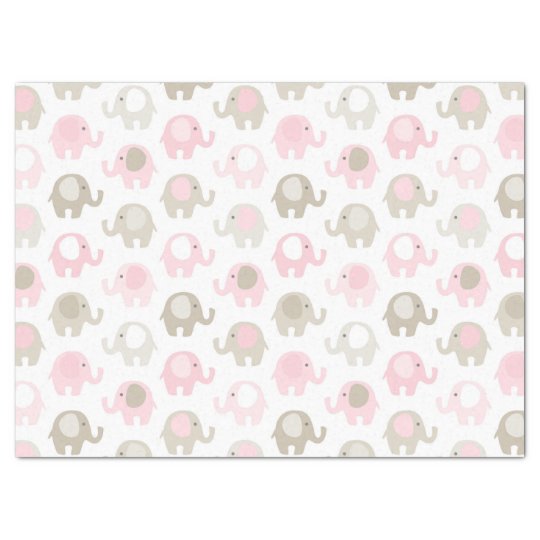 Beautiful Baby Pink Elephant Tissue Paper | Zazzle.com