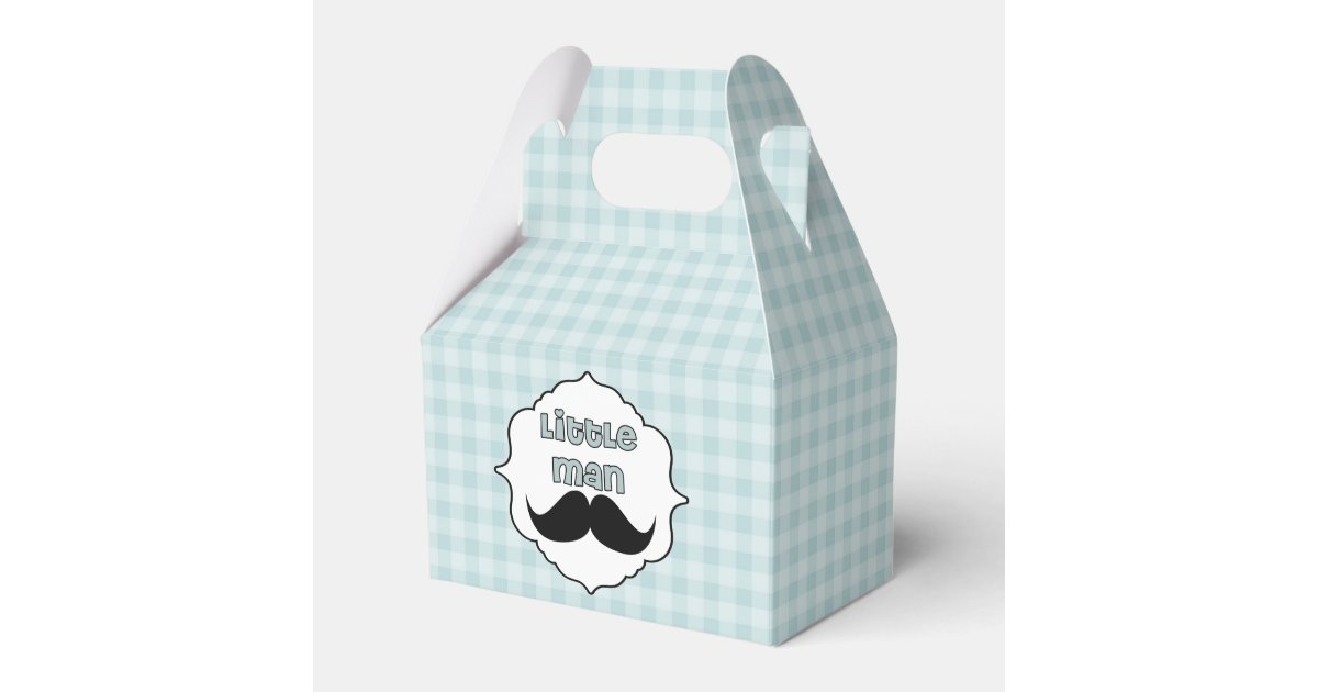 Beautiful Baby Shower Little Man Mustache Favor Boxes | Zazzle