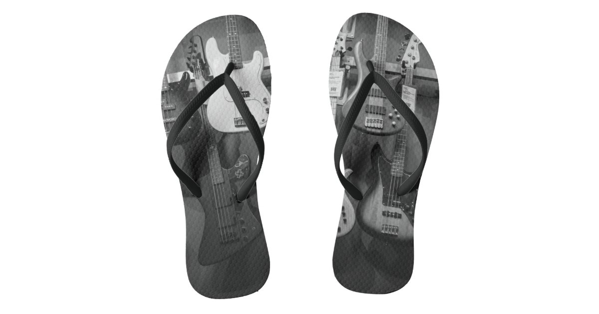 Beautiful Bass Guitar Flip Flops | Zazzle
