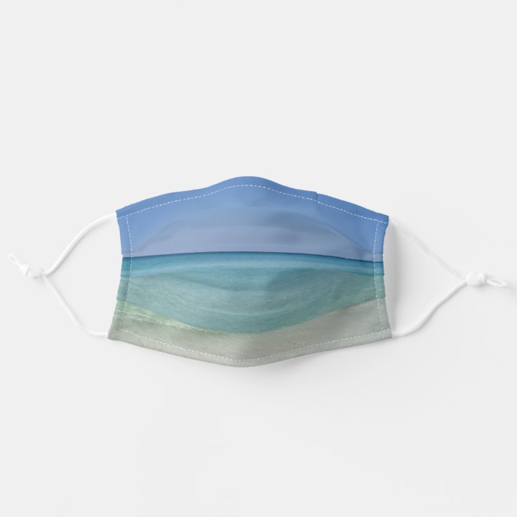 Beautiful Beach Adult Cloth Face Mask | Zazzle