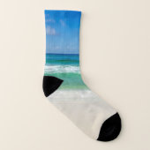 Beautiful Beach Blue Ocean Waves Photography Socks | Zazzle
