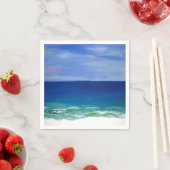 Beautiful beach coastal paper napkins | Zazzle