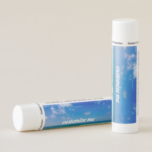 Beautiful Beach Custom Ocean Vacation Business Lip Balm | Zazzle