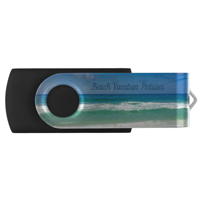 Beautiful Beach Cute Custom Flash Drive | Zazzle