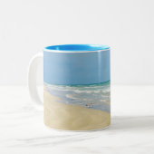 Beautiful Beach House Seaside Monogram Ocean Two-Tone Coffee Mug | Zazzle