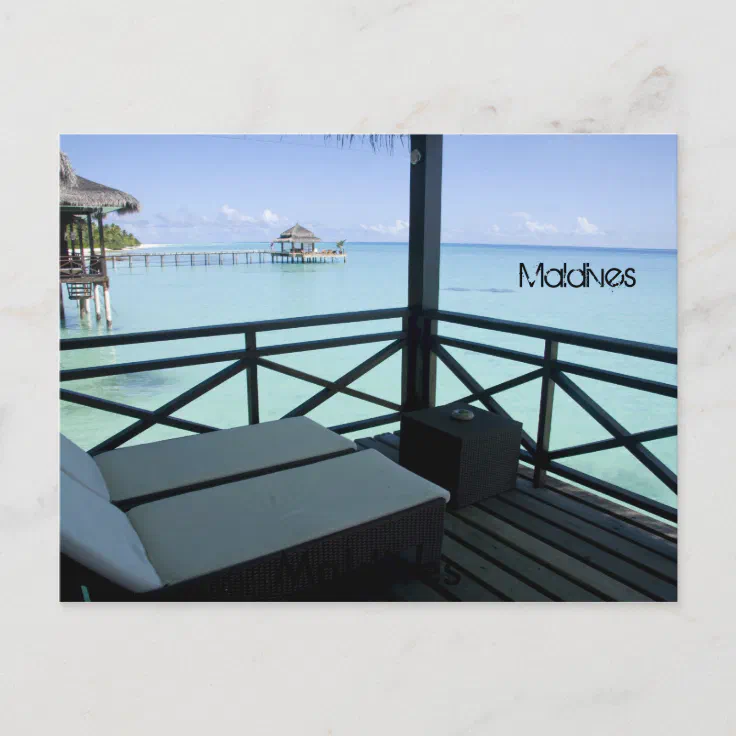 Beautiful beach in maldives postcard | Zazzle