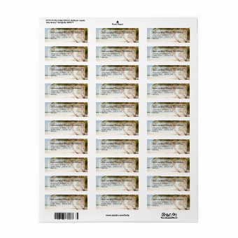 Beautiful Beach Scene Address Label | Zazzle