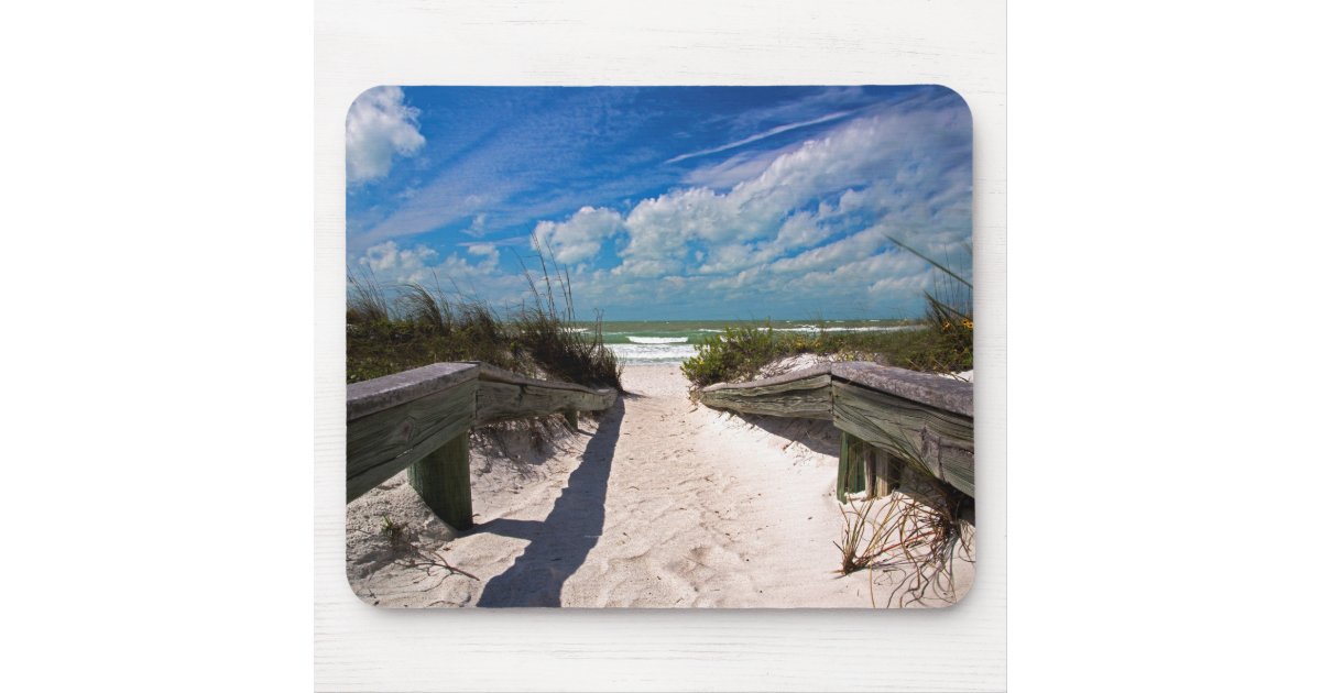 Beautiful beach scene mouse pad | Zazzle