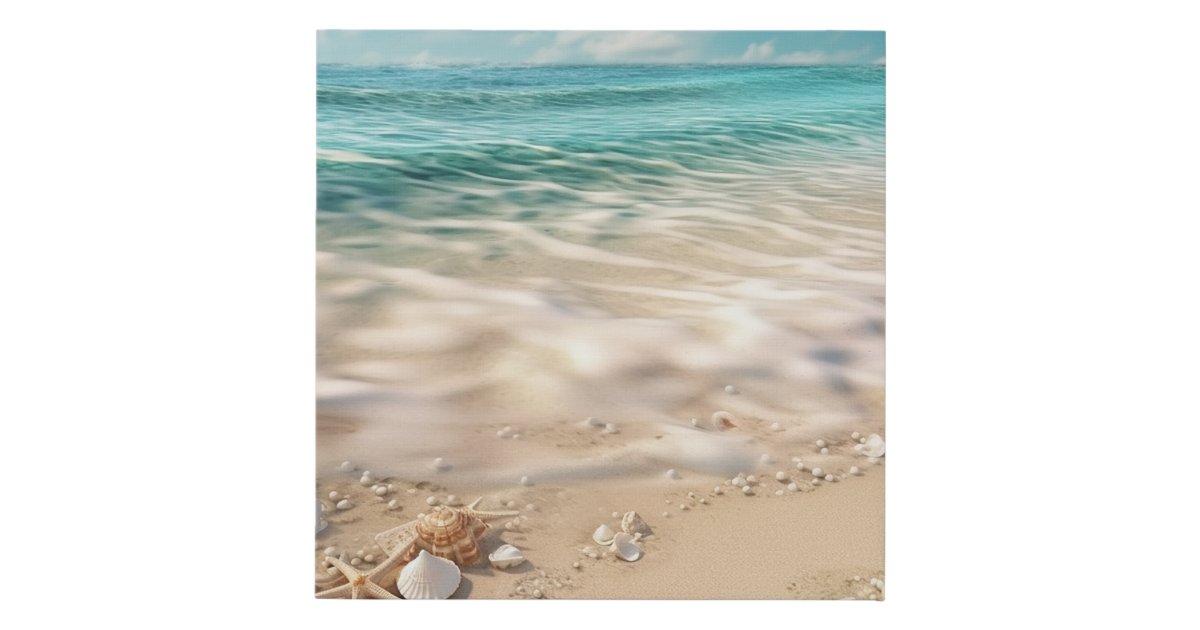 Beautiful Beach Scene Wall Art | Zazzle