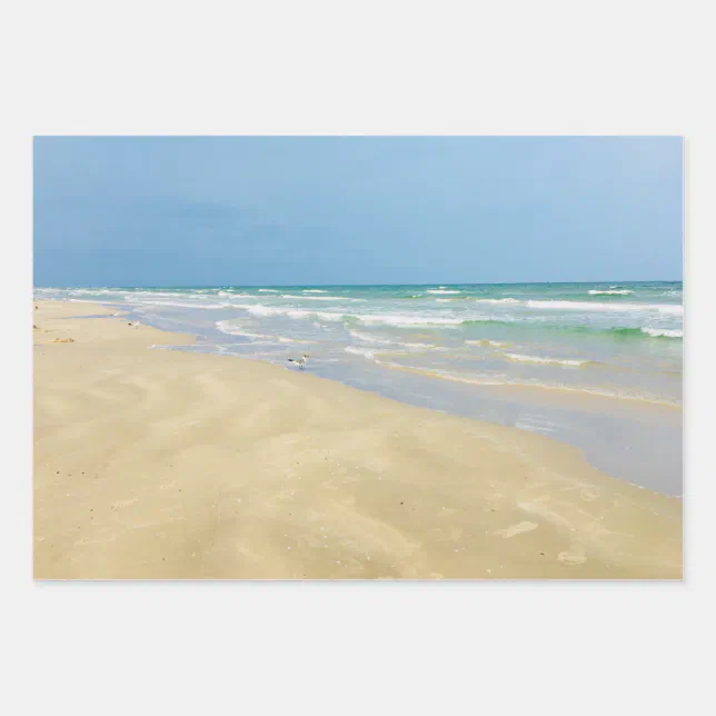 Beautiful Beach Seaside Wrapping Paper Sheets | Zazzle