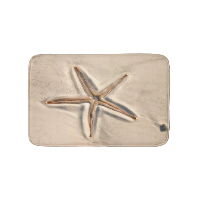 Beautiful Beach Starfish Bath Mat | Zazzle