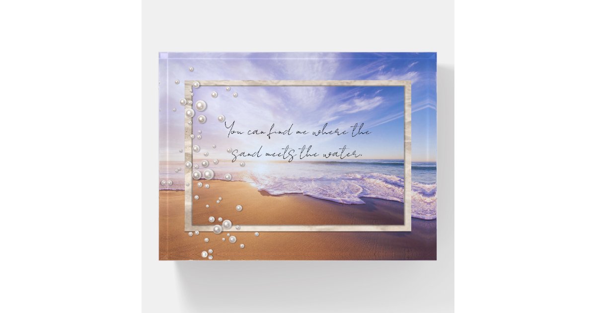 Beautiful Beach Sunrise Paperweight | Zazzle