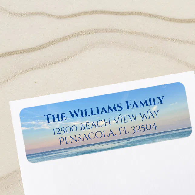 Beautiful Beach Sunset Photography Return Address Label | Zazzle