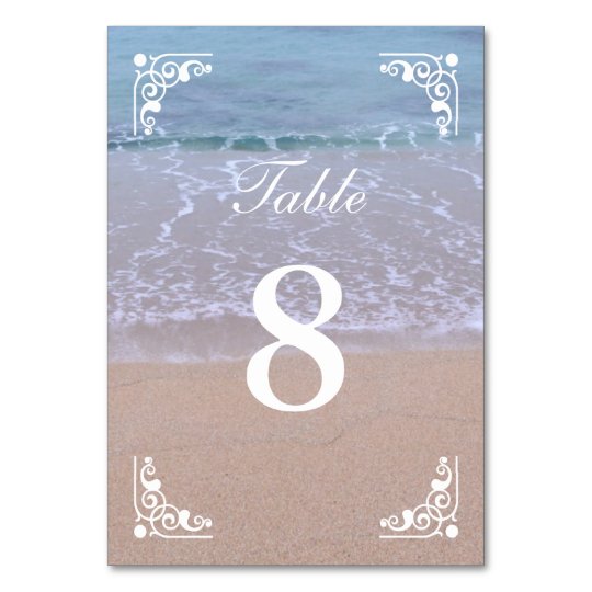 Beautiful Beach Theme Table Numbers | Zazzle.com