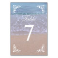 Beautiful Beach Theme Table Numbers Two-sided | Zazzle