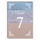 Beautiful Beach Theme Table Numbers Two-sided | Zazzle
