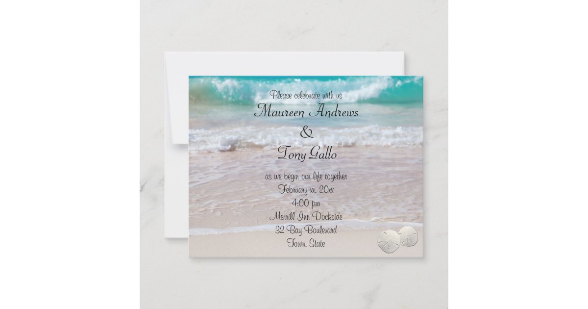 Beautiful, Beach Wedding Invitation | Zazzle