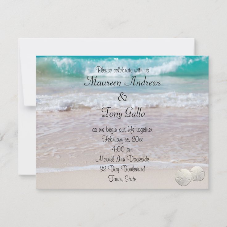 Beautiful, Beach Wedding Invitation | Zazzle