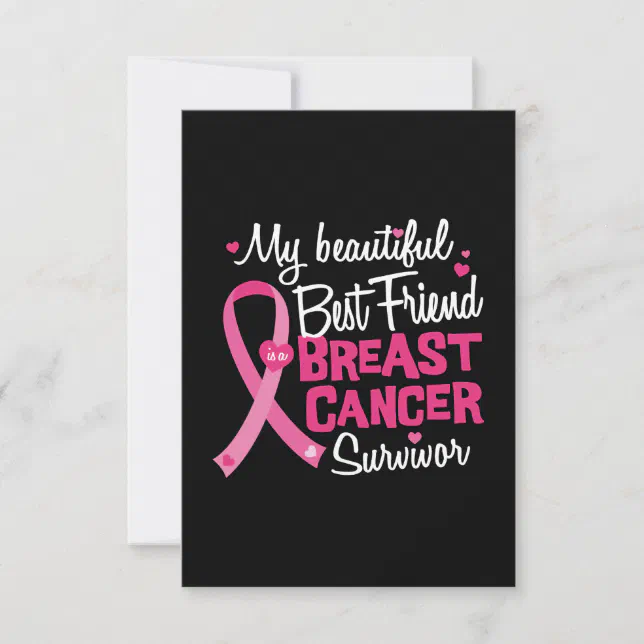 Beautiful Best Friend Breast Cancer Survivor Card | Zazzle
