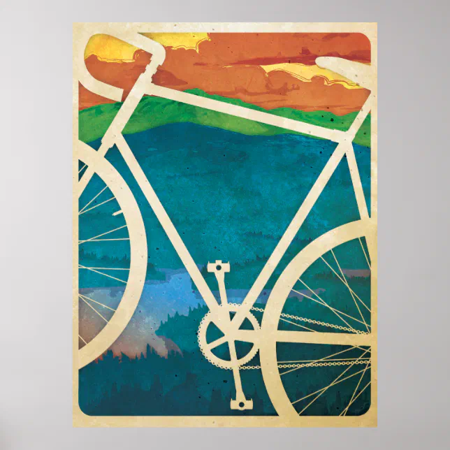 Beautiful Bicycle Artwork - Bike NY Poster | Zazzle