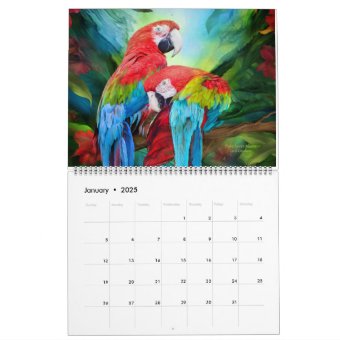 Beautiful Birds Art Calendar | Zazzle