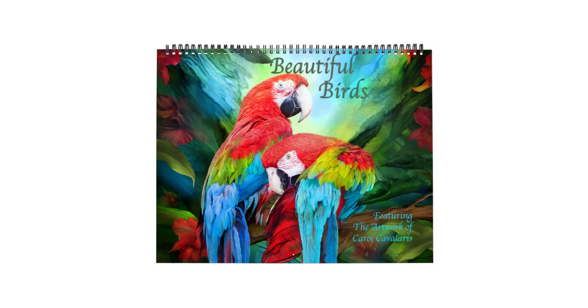 Beautiful Birds Art Calendar | Zazzle