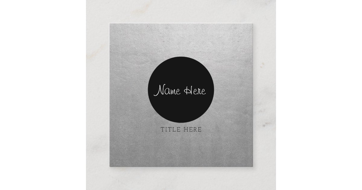 Beautiful Black Circle Square Business Cards | Zazzle
