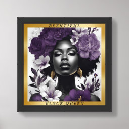 Beautiful Black Queen Framed Art | Zazzle