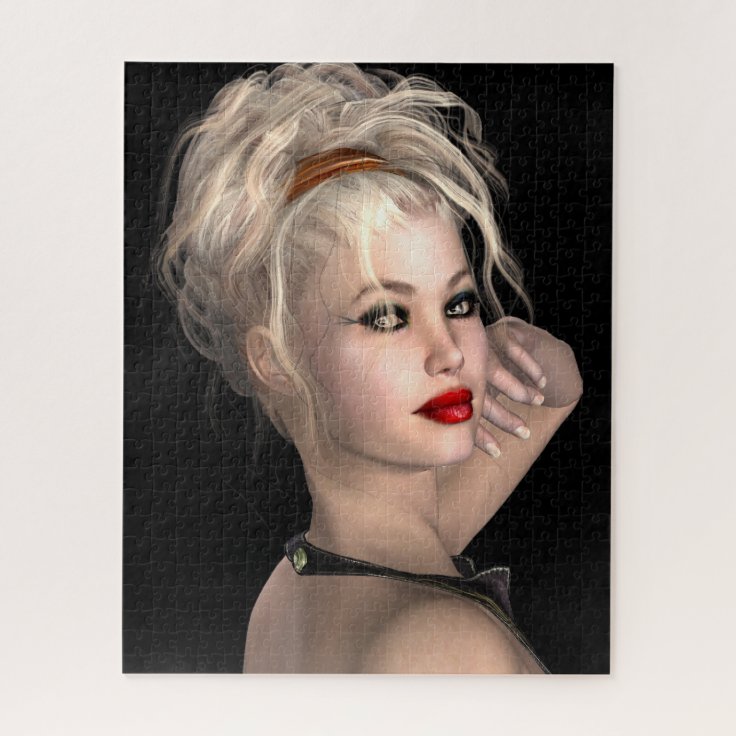 Beautiful Blonde Fantasy Woman Jigsaw Puzzle | Zazzle