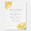 Beautiful Blooming Yellow Tulip Welcome Sign | Zazzle