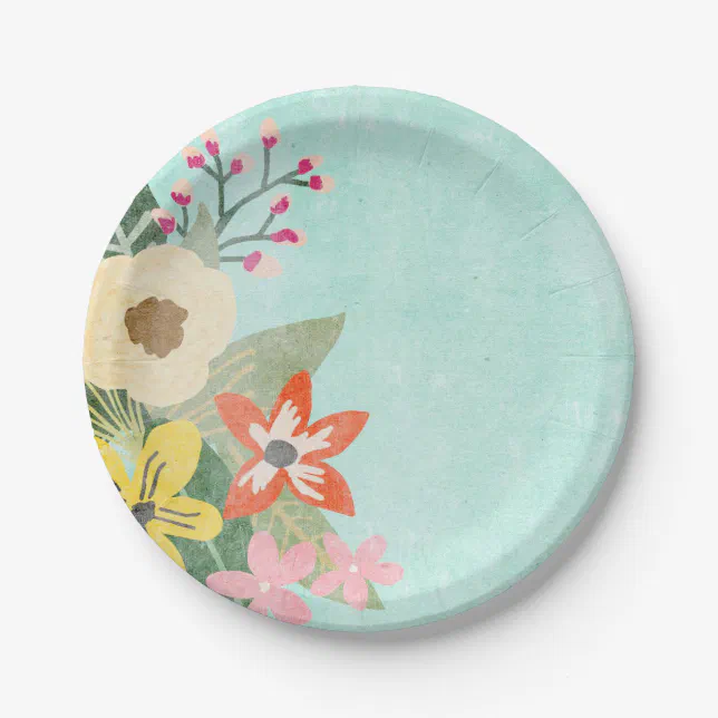 Beautiful Blooms Paper Plates | Zazzle