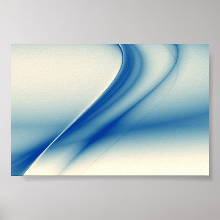 Beautiful blue abstract poster | Zazzle