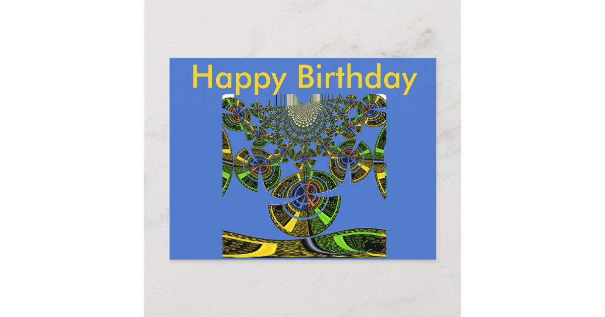 Beautiful Blue African Traditional Ethnic Vector Postcard | Zazzle