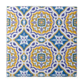 Beautiful blue Azulejos IV Small decorative Ceramic Tile | Zazzle
