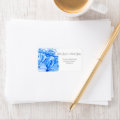 Beautiful blue lotus flowers label | Zazzle