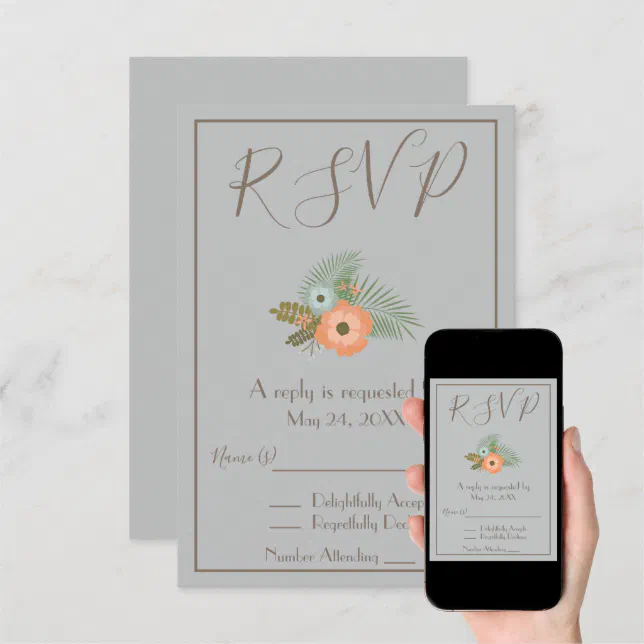 Beautiful Blue RSVP Invitation | Zazzle