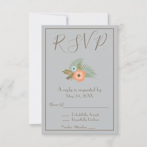 Beautiful Blue RSVP Invitation | Zazzle