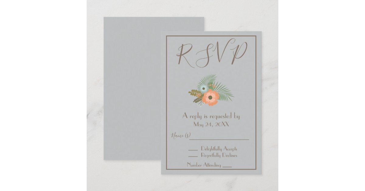 Beautiful Blue RSVP Invitation | Zazzle