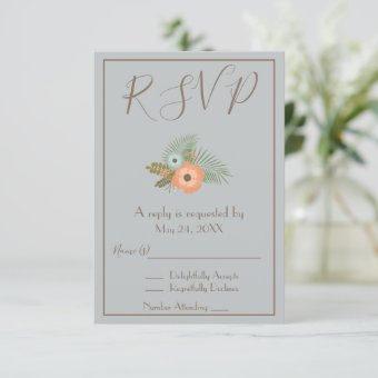 Beautiful Blue RSVP Invitation | Zazzle