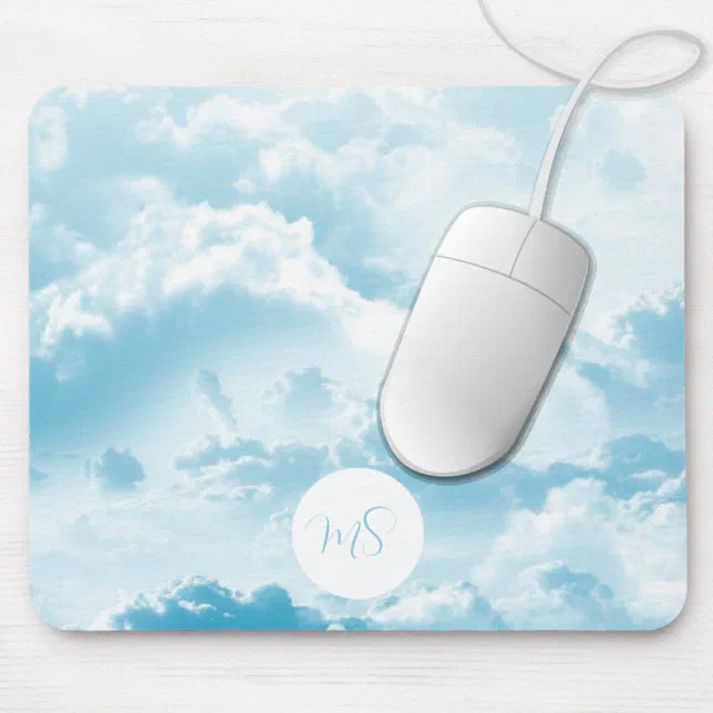 Beautiful Blue Sky Clouds Personalized Mouse Pad | Zazzle