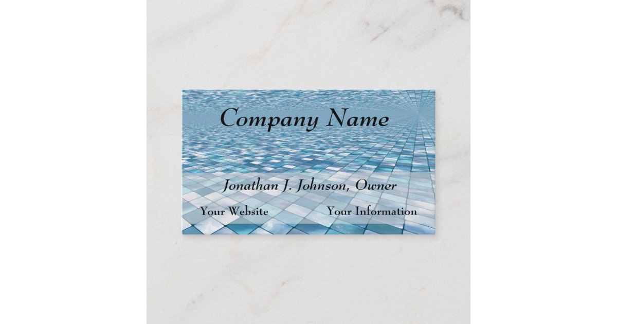 Beautiful Blue Tiles Mosaic Pattern Business Cards | Zazzle
