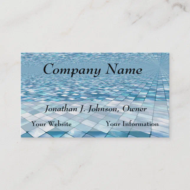 Beautiful Blue Tiles Mosaic Pattern Business Cards | Zazzle